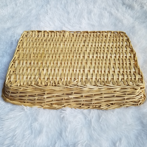 Vintage | Accents | Vintage Straw Rectangular Basket | Poshmark